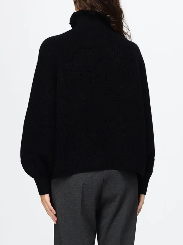 Max Mara Wool And Cashmere Turtleneck Sweater With Balloon Sleeves