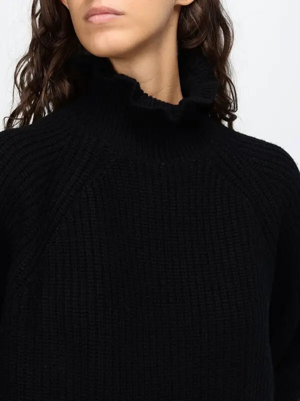 Max Mara Wool And Cashmere Turtleneck Sweater With Balloon Sleeves