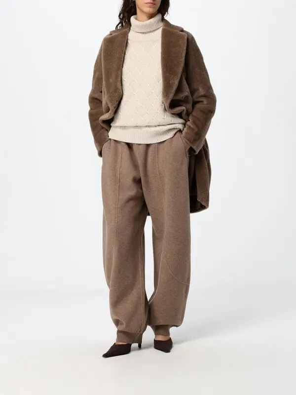 Max Mara Wide-leg Knit Pants In Wool And Cashmere