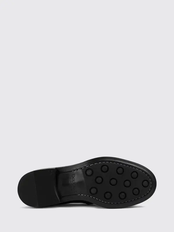 DOUCAL'S Smooth Calfskin Penny Loafers With Rubber Sole