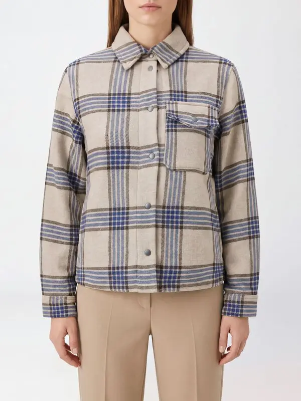 Woolrich Alaska Tartan Wool Blend Overshirt With Flap Pockets