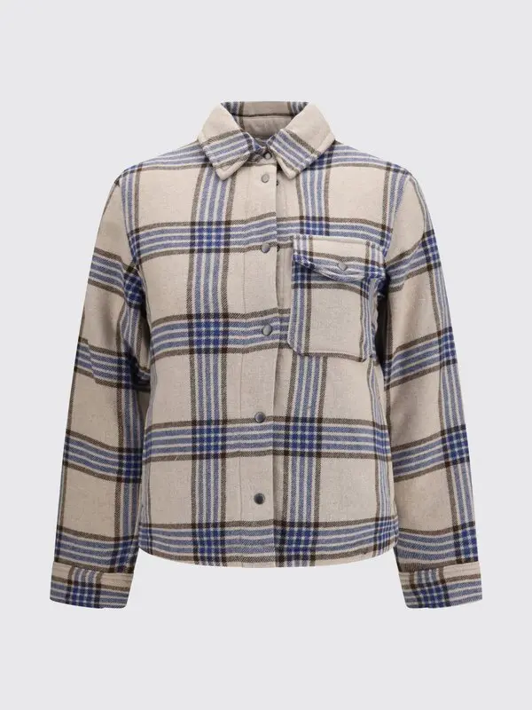 Woolrich Alaska Tartan Wool Blend Overshirt With Flap Pockets