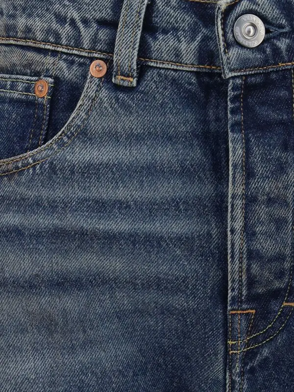 Our Legacy Full Cut High-waisted Straight Leg Cotton Jeans