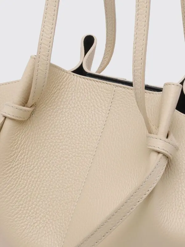 Yuzefi Mochi Grained Calfskin Flared Shoulder Bag - White