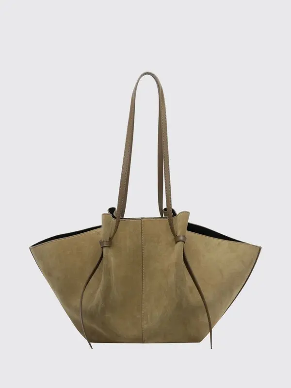 Yuzefi Large Mochi Suede Calfskin Leather Shoulder Bag - Brown