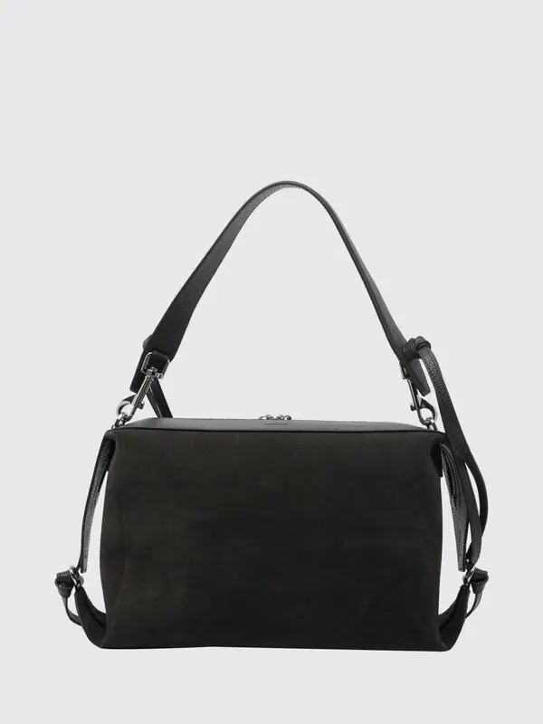 Yuzefi Bento Grained Calfskin Leather Shoulder Bag With Strap - Brown