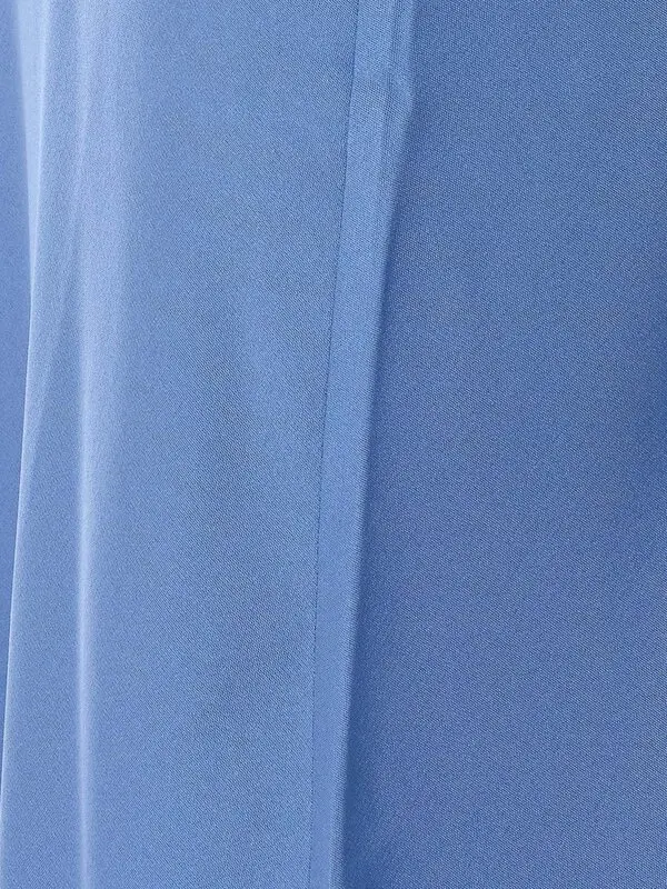 ANINE BING High-waisted Midi Skirt In Pure Silk With Elasticated Waist