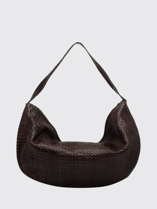 IBELIV Clip Woven Calf Leather Hobo Bag With Zip Closure