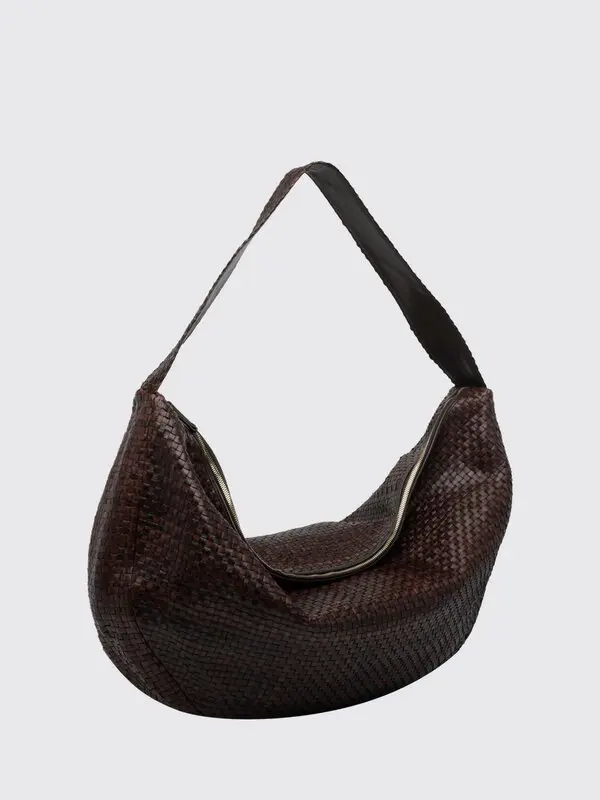 IBELIV Clip Woven Calf Leather Hobo Bag With Zip Closure