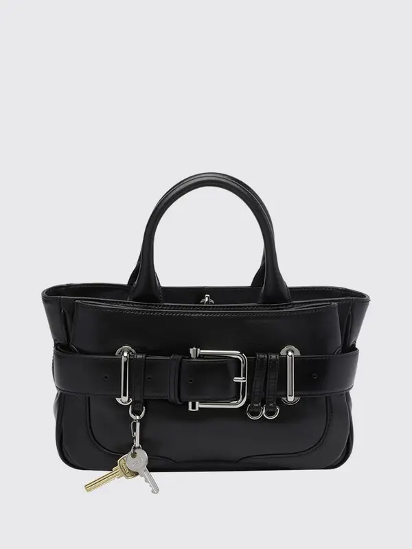 OSOI Brocle Smooth Leather Handbag With Buckle Detail And Removable Strap - Black