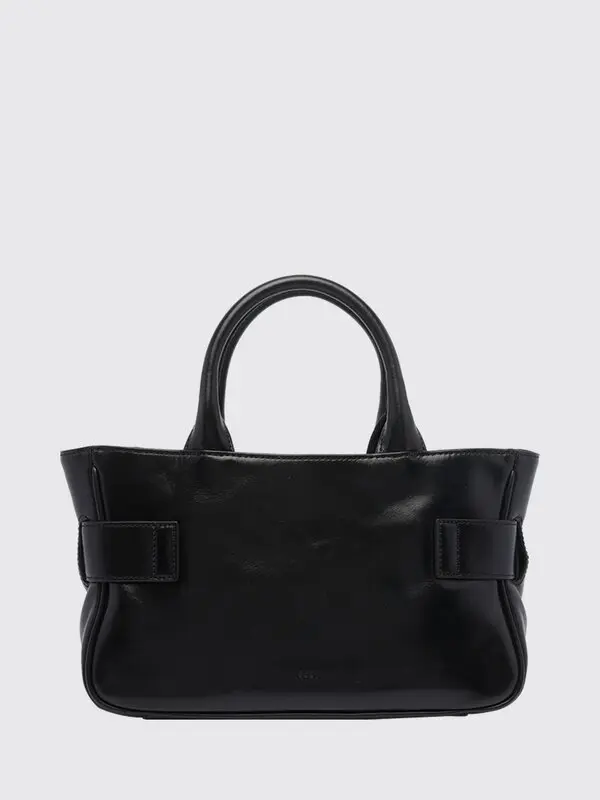 OSOI Brocle Smooth Leather Handbag With Buckle Detail And Removable Strap - Black