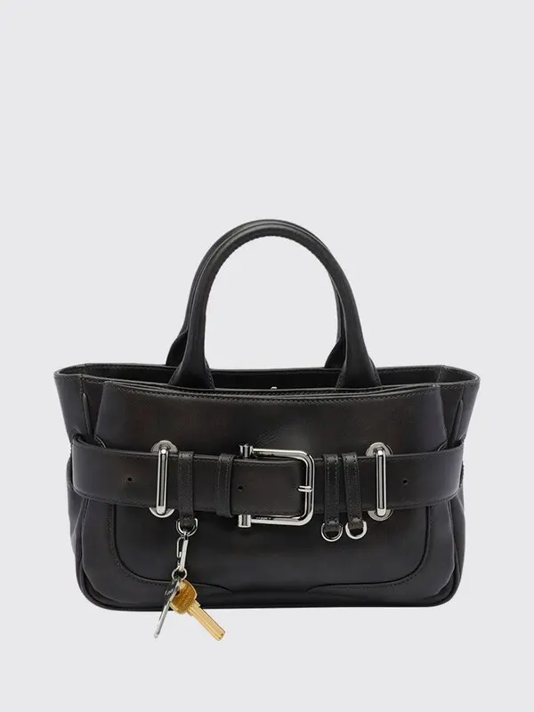 OSOI Brocle Smooth Leather Handbag With Buckle Detail And Removable Strap - Brown
