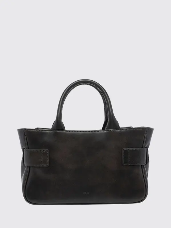 OSOI Brocle Smooth Leather Handbag With Buckle Detail And Removable Strap - Brown