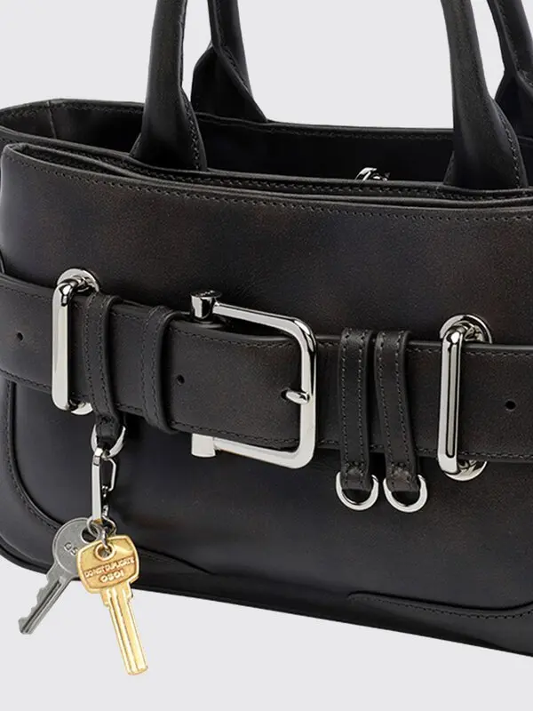OSOI Brocle Smooth Leather Handbag With Buckle Detail And Removable Strap - Brown