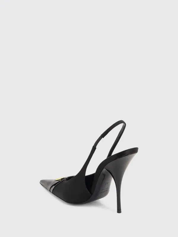 Saint Laurent Louis Patent Leather Slingback Pumps With Stiletto Heel - Black