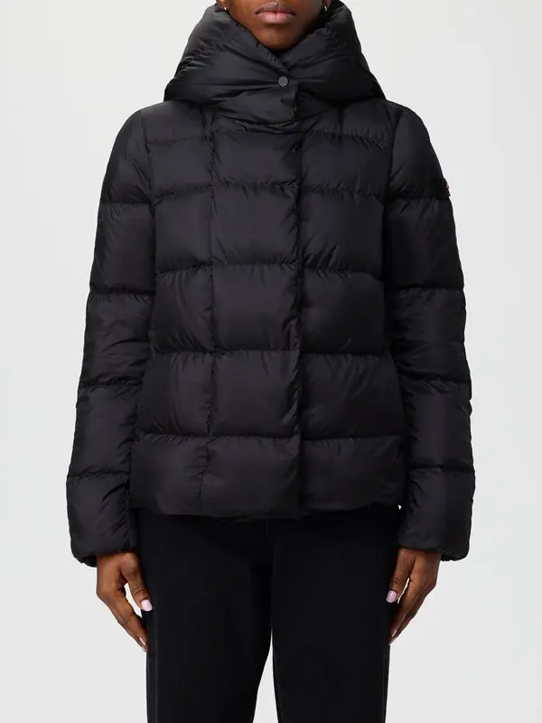 Peuterey Short Quilted Nylon Puffer Jacket With A Hood And Water-repellent Finish - Black