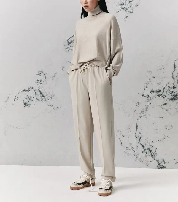Marella Drawstring Straight Trousers