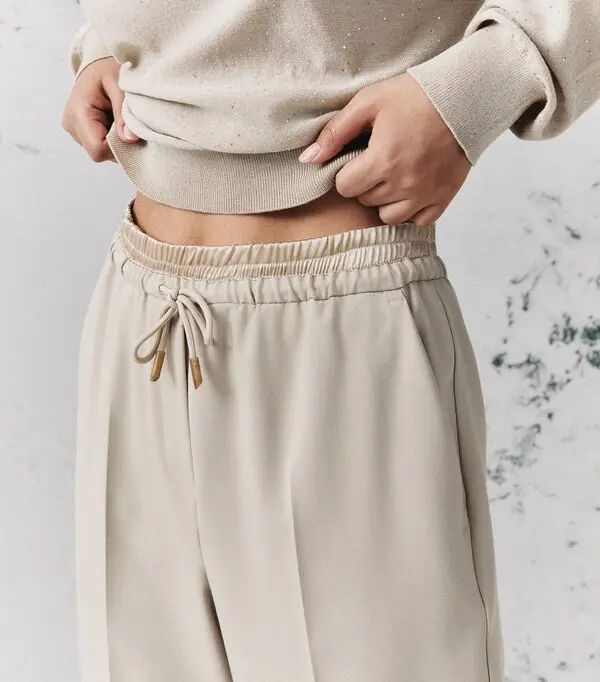 Marella Drawstring Straight Trousers