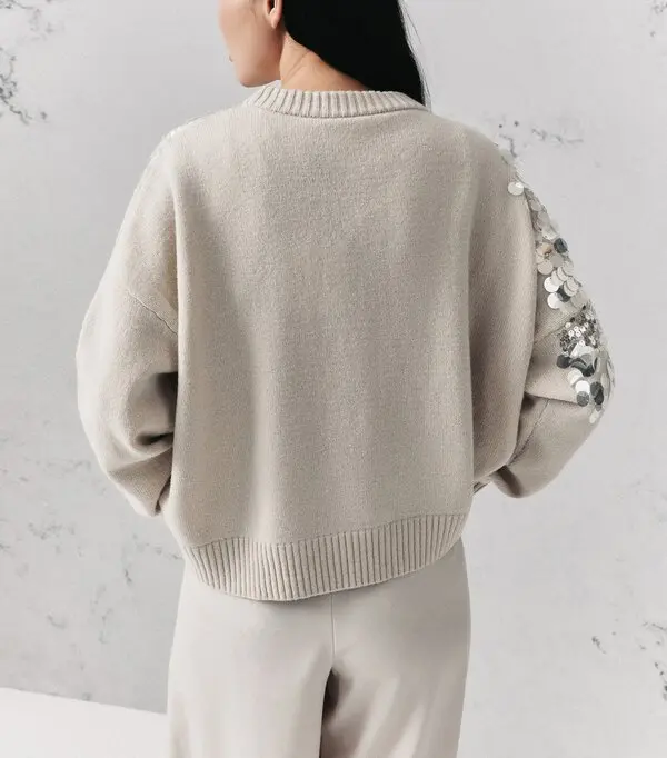 Marella Wool Sequinned Sweater