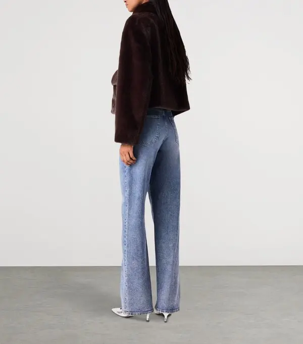 Maje Faux Fur Cropped Jacket
