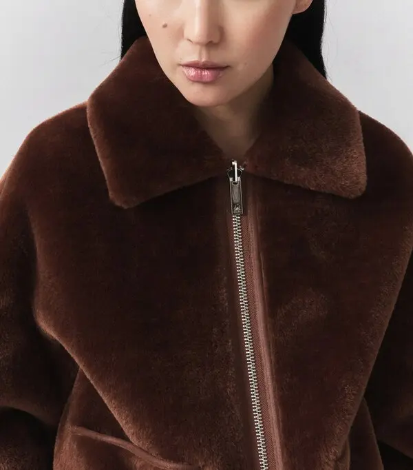 Marella Faux Fur Zip-up Jacket