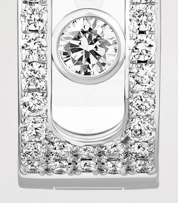 Messika Move Noa White Gold And Diamond Hoop Earrings