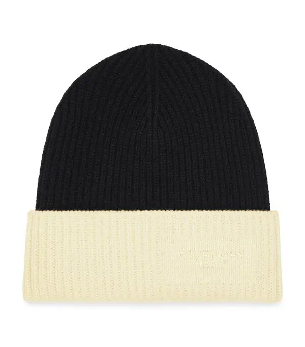 Givenchy Wool-cashmere Two-tone Beanie