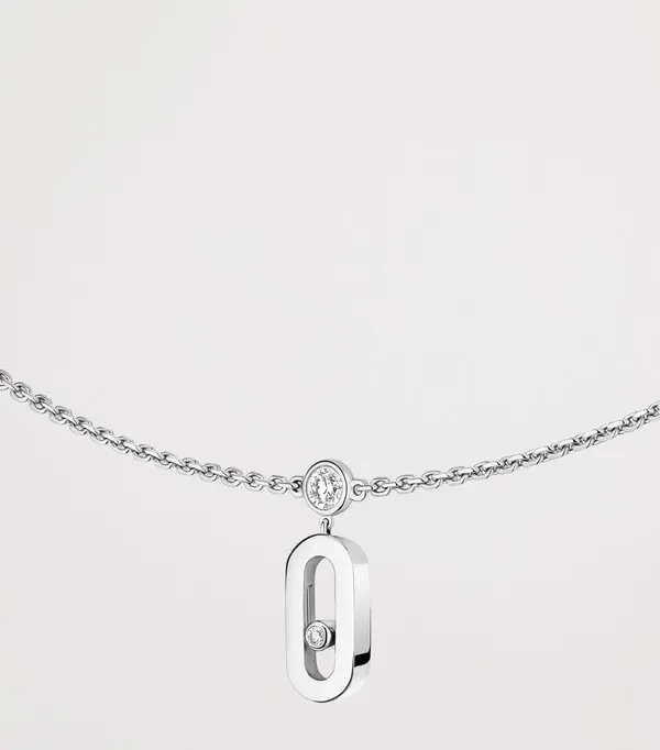 Messika Move Uno White Gold And Diamond Tassel Necklace