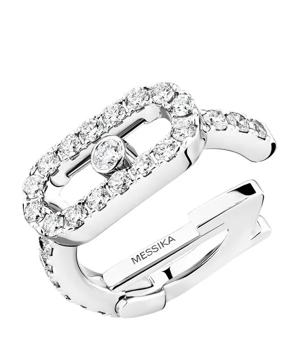 Messika Move Uno White Gold And Diamond Single Clip Earring