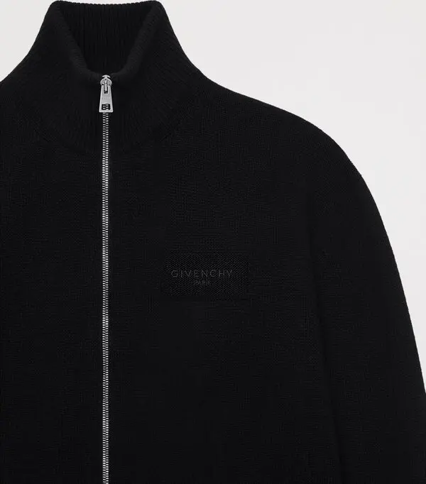 Givenchy Wool-cashmere Couture Seam Zip-up Cardigan