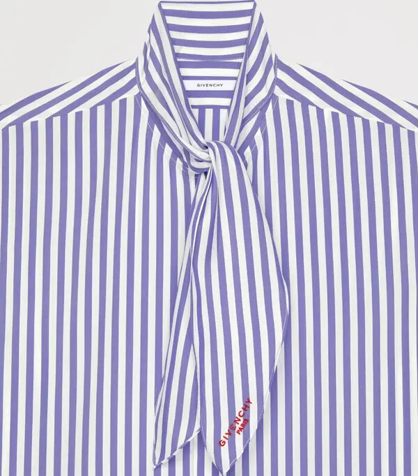 Givenchy Silk Tie-neck Shirt