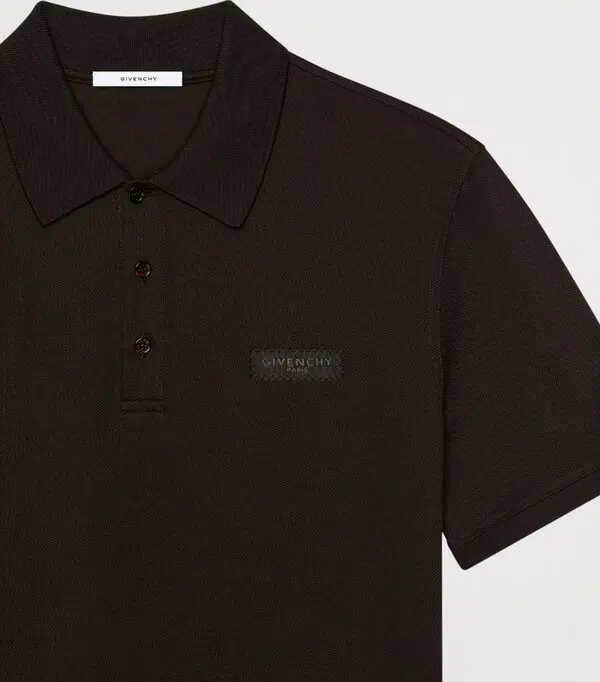 Givenchy Cotton Grosgrain Logo Polo Shirt