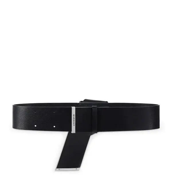 Givenchy Leather Windsor Knot Belt - Black