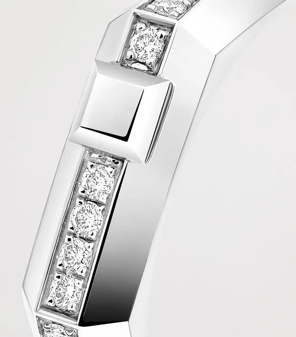 Messika Moderniste White Gold And Diamond Small Pavé Ring