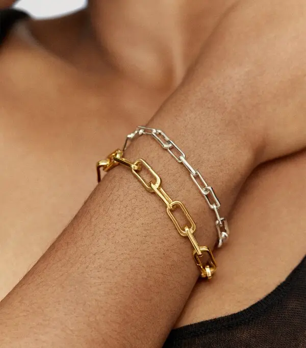 Monica Vinader Sterling Alta Mini Chain Bracelet
