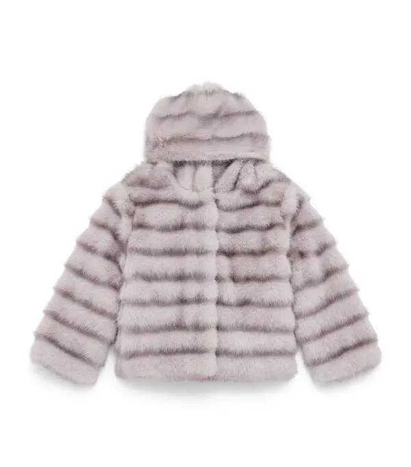 Monnalisa Faux-fur Hooded Jacket