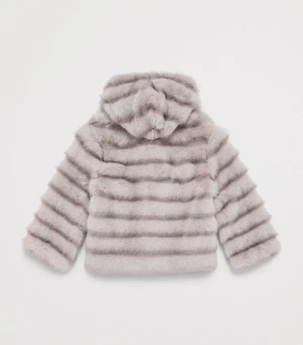 Monnalisa Faux-fur Hooded Jacket
