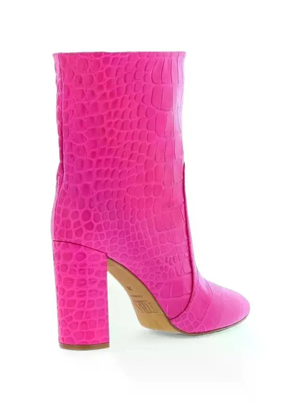 TORAL SHOES Siberia Croc-effect Leather Ankle Boots