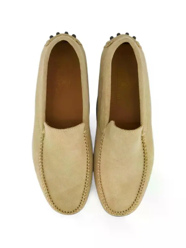 ATELIER VERDI Suede Pebbled-sole Loafers