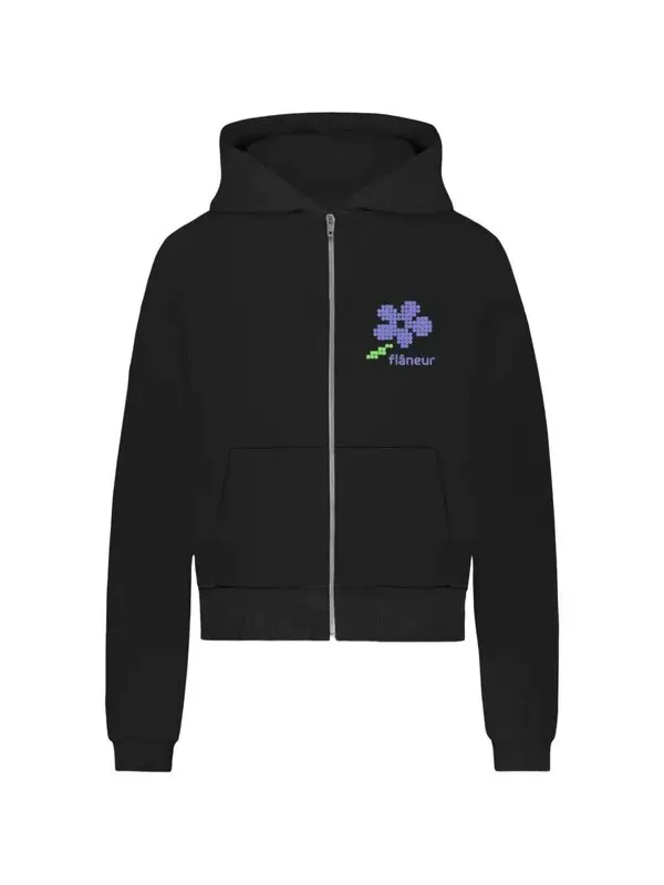 FLANEUR Pixel Flower Hoodie