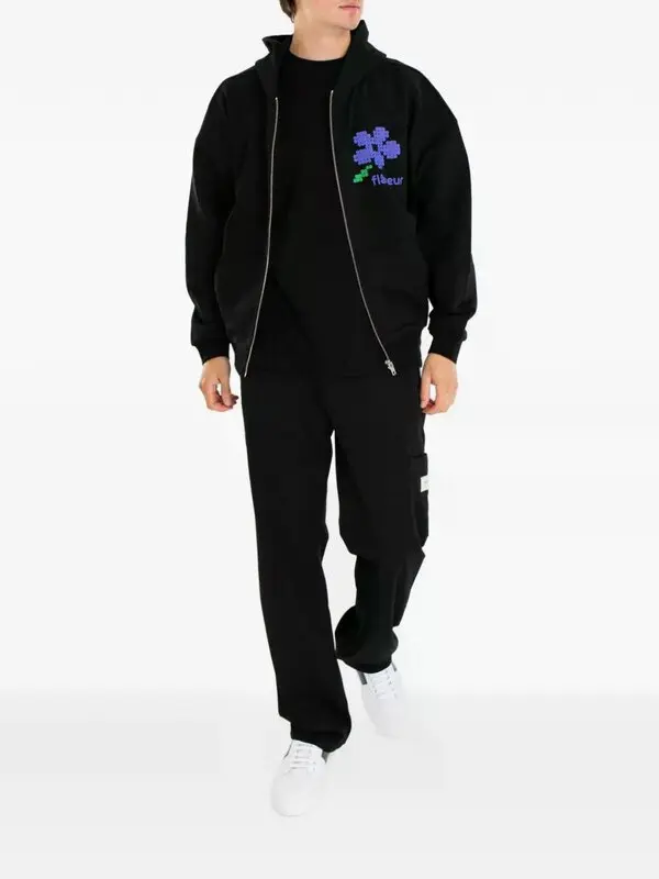 FLANEUR Pixel Flower Hoodie