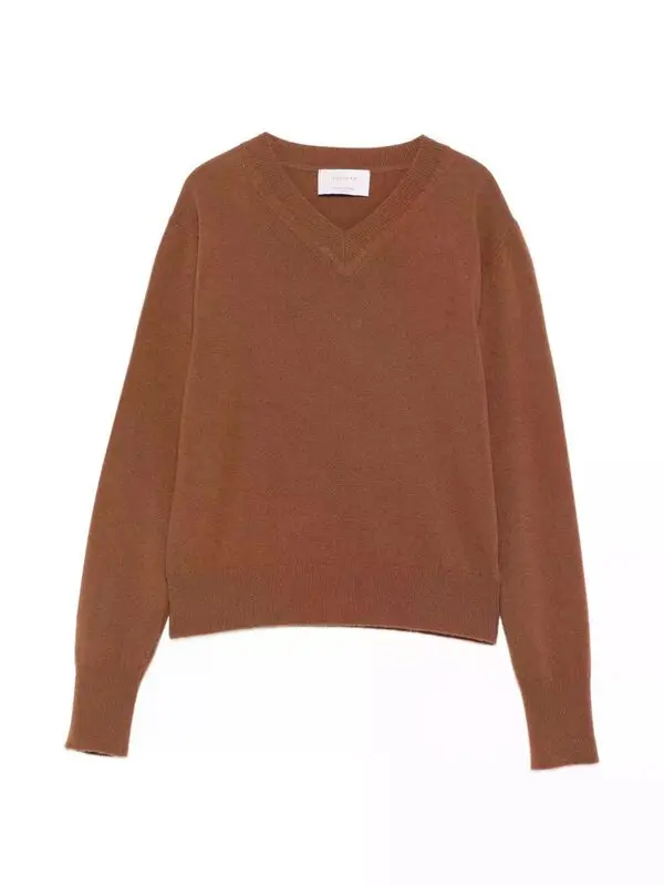 DANIELE FIESOLI V-neck Cashmere Sweater - Brown