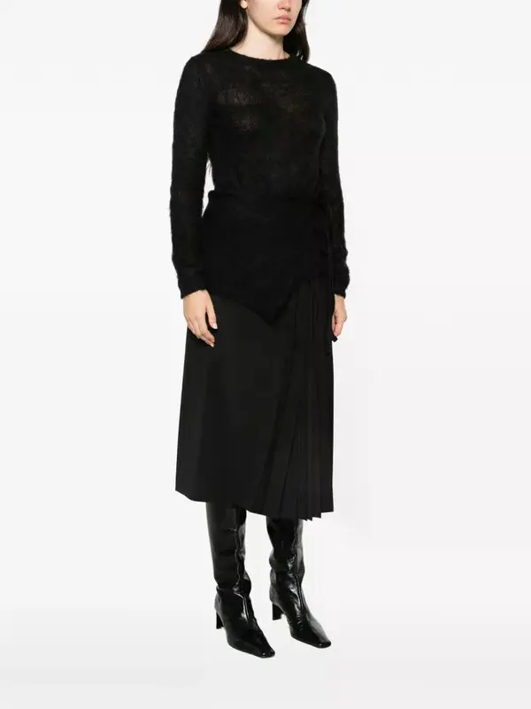 Sú Wrap-tie Asymmetric Sweater