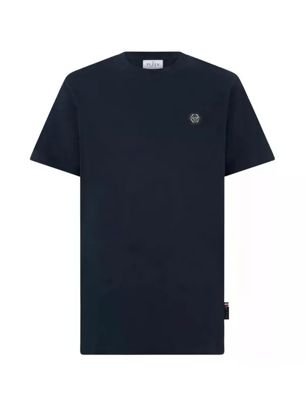 Philipp Plein Logo-plaque Embroidered-neck T-shirt