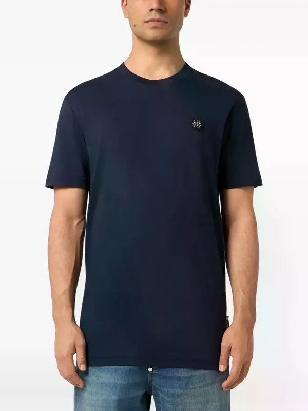 Philipp Plein Logo-plaque Embroidered-neck T-shirt