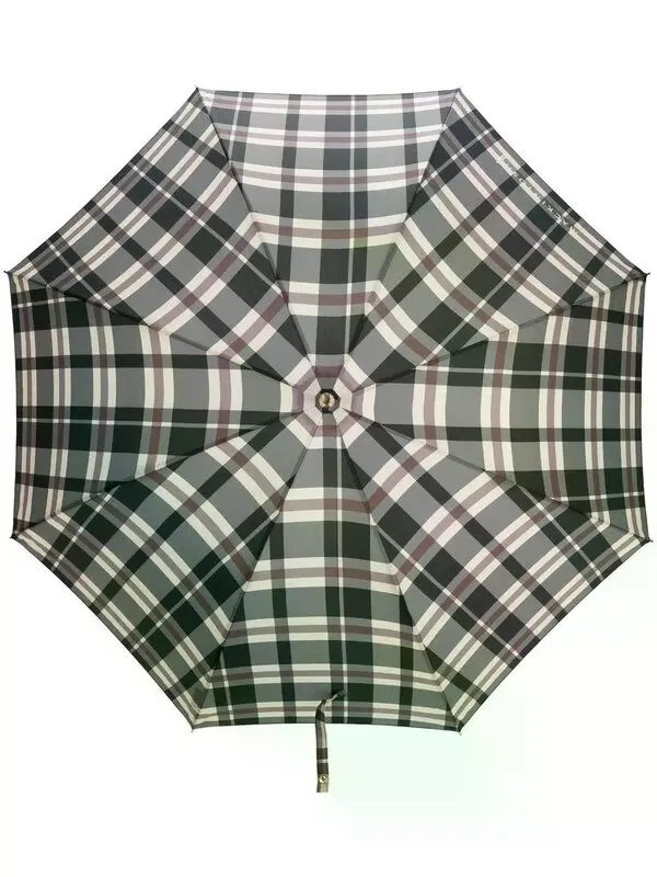 Mackintosh Heriot Whangee Handle Umbrella - Grey