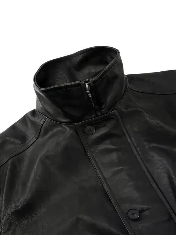 Auralee High-neck Leather Jacket