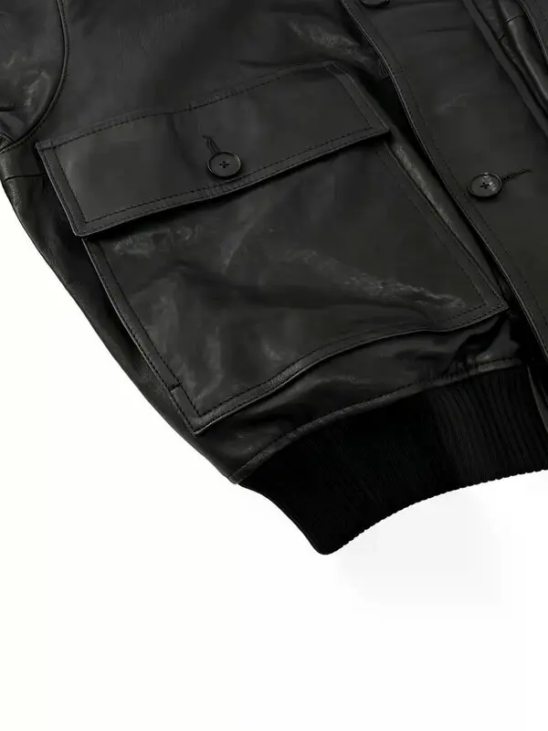 Auralee High-neck Leather Jacket
