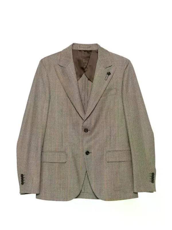 LARDINI Prince Of Wales Check Single-breasted Jacket