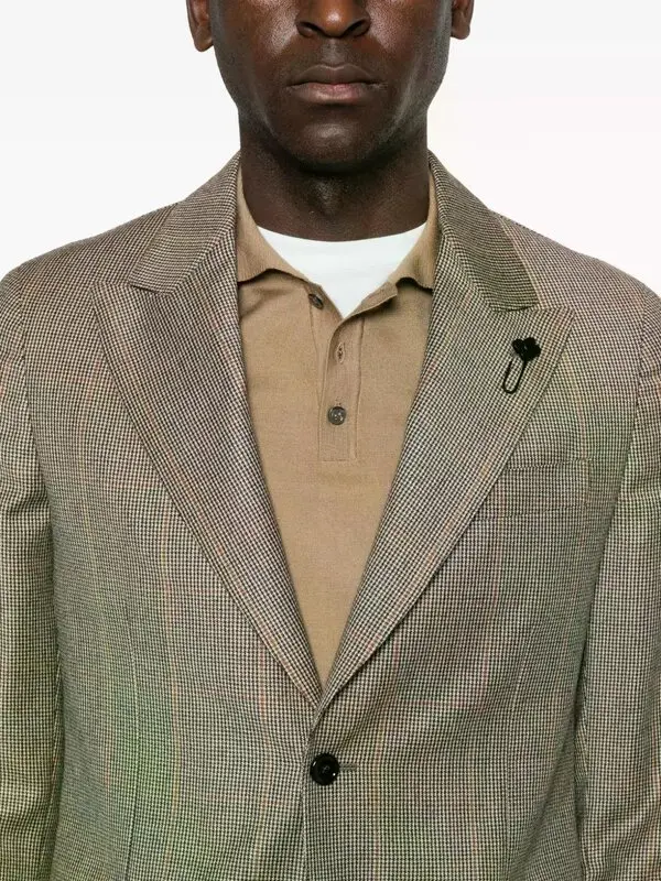 LARDINI Prince Of Wales Check Single-breasted Jacket